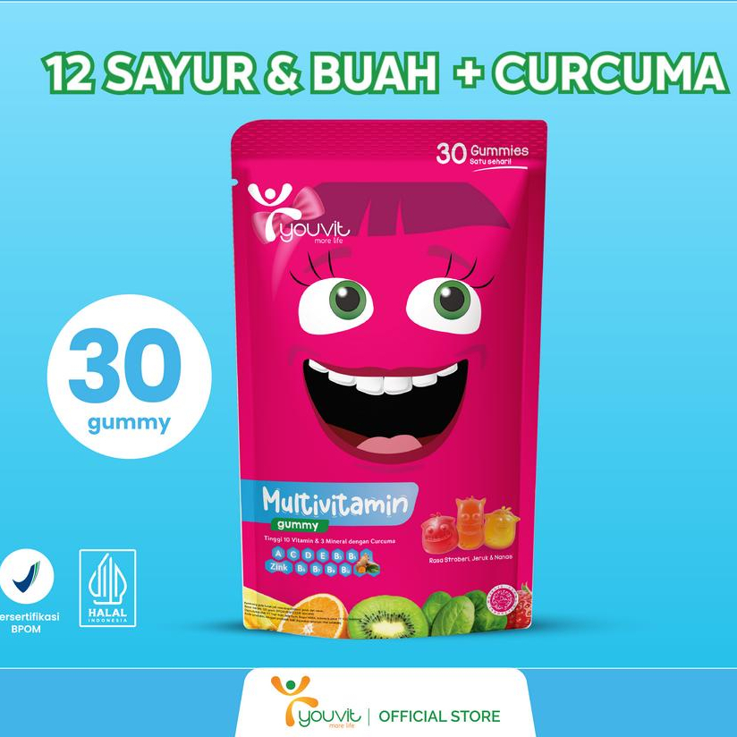 Jual Youvit Multivitamin Anak Gummy Tablet Kids Vitamin anak (Tersedia ...