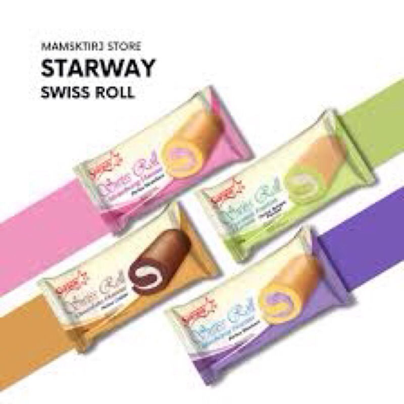Jual Starway swiss roll box Rasa coklat Pandan 22pcs @16gr | Shopee ...