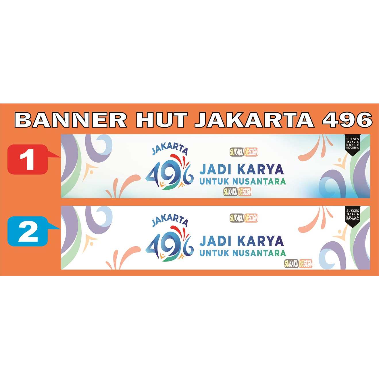 Jual Banner / Spanduk HUT Jakarta 496 / Ulang Tahun Jakarta / bisa COD ...