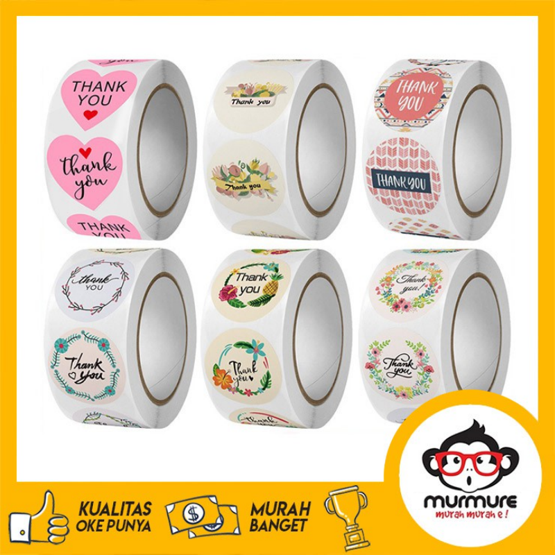 Jual Murmure I Sticker Thankyou 1 Roll 500pcs Sticker Thank You