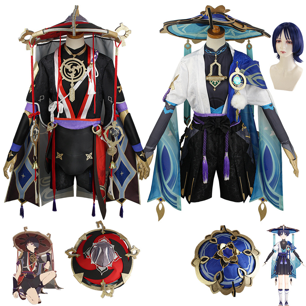 Jual 【Clothing+hat+Wig】Customize Genshin Impact Fatui Scaramucci ...