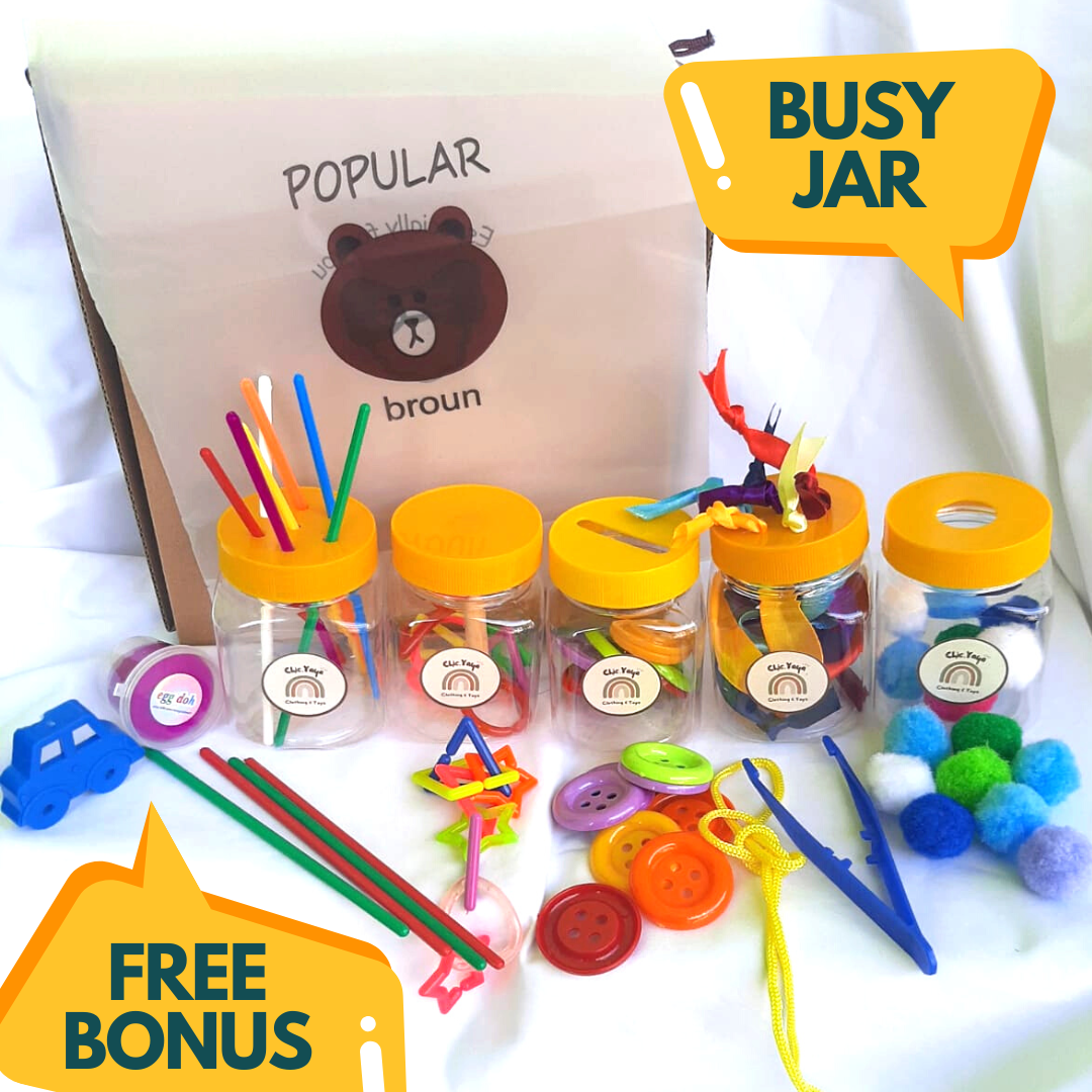 Jual [Chicyaya.id] Busy Jar TERMURAH/ Mainan Montessori Anak/ Mainan ...