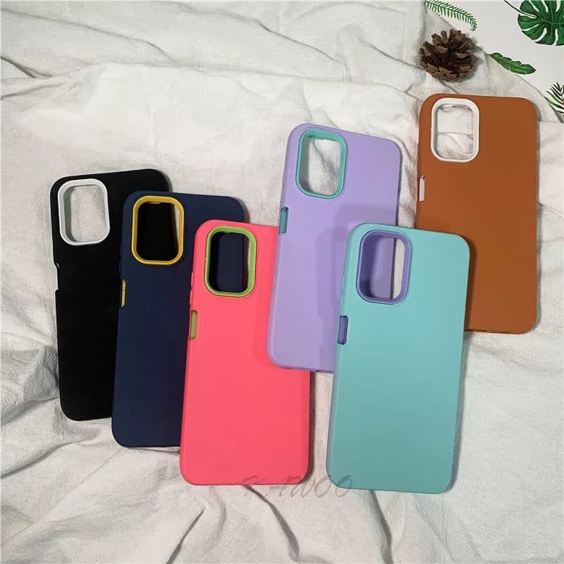 Jual NEW! 3IN1 PASTEL DOFF Case Sam A24 A34 A54 M23 Doff Silicone Pastel Case Depan Belakang ...