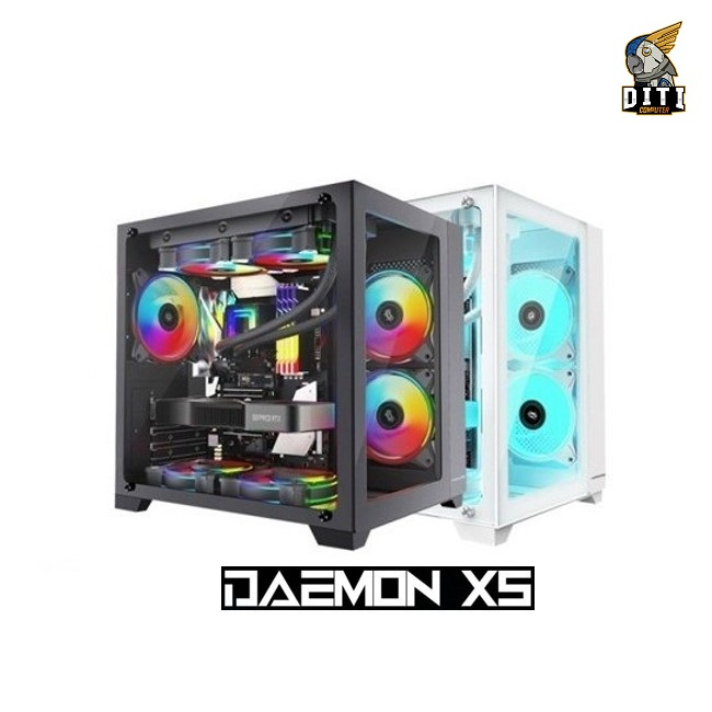Jual CASING DAEMON XS - M-ATX Tempered Glass | Shopee Indonesia