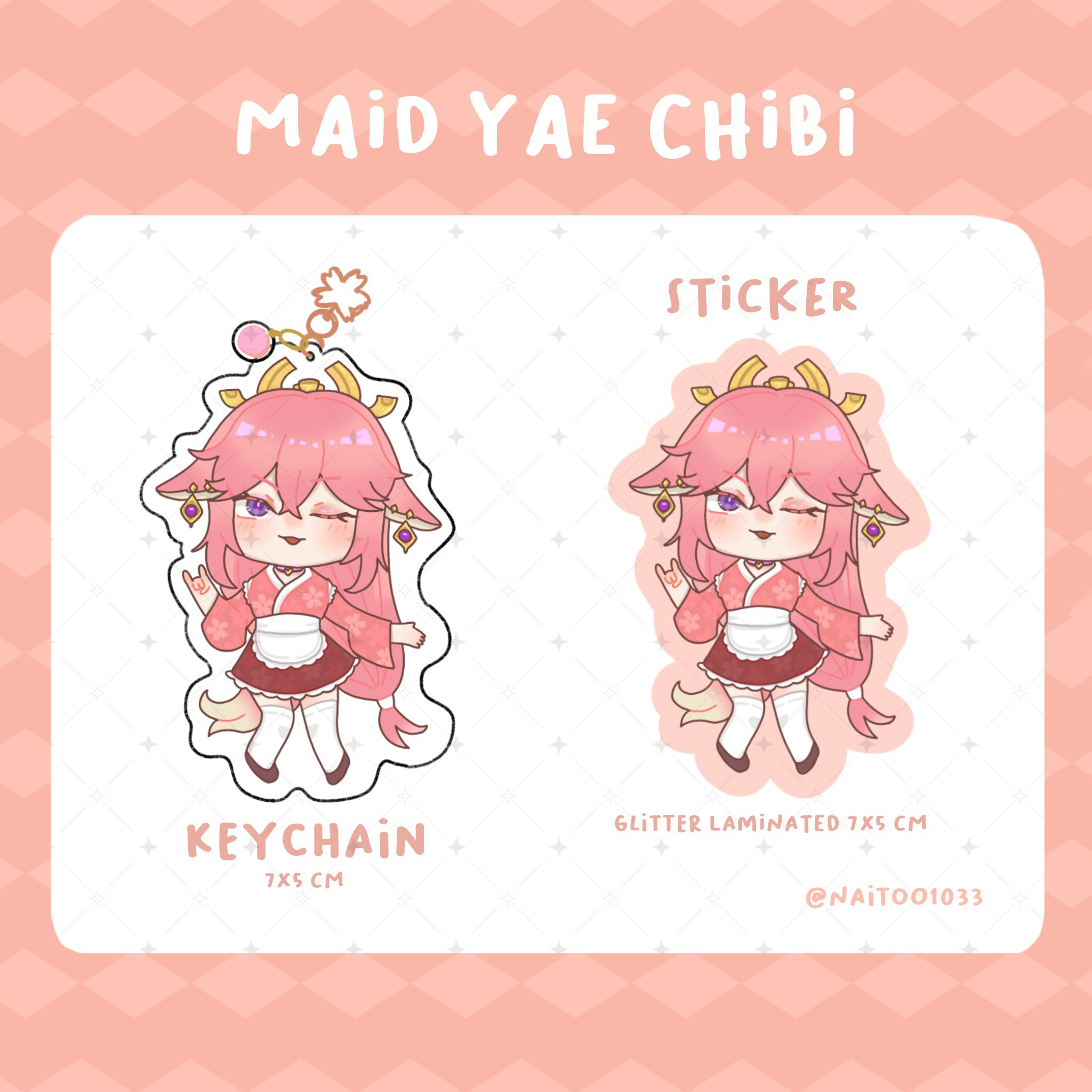 Jual Maid Yae Miko Genshin Impact Sticker, Keychain | Shopee Indonesia