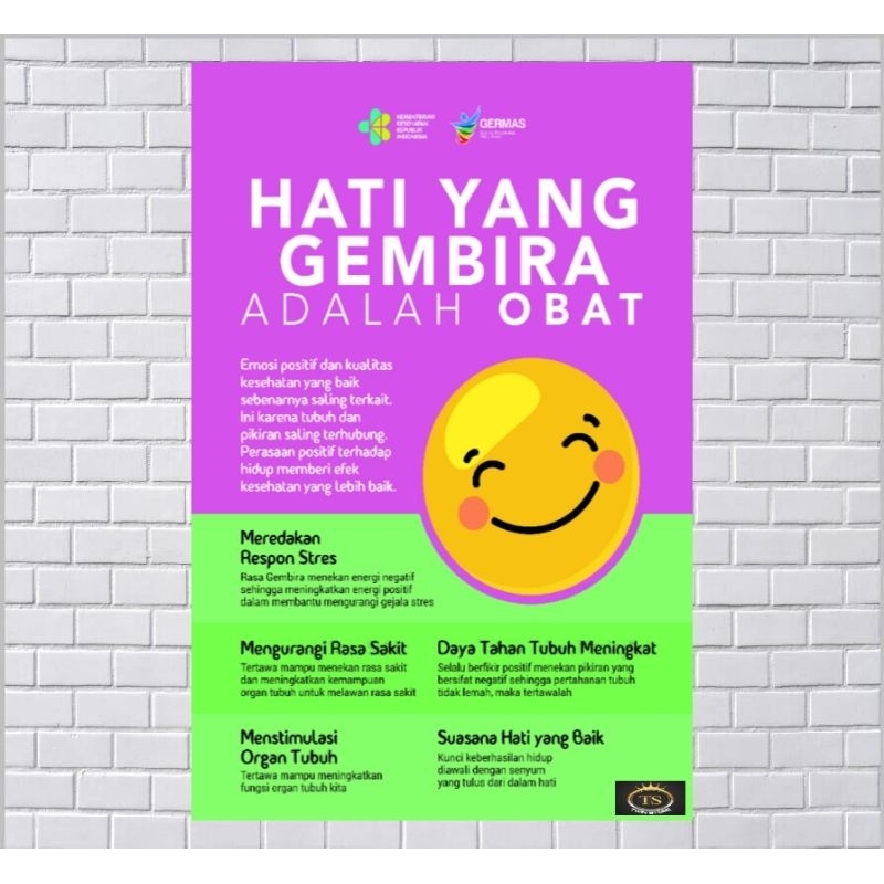 Jual Poster Kesehatan Hati Yang Gembira Adalah Obat | Shopee Indonesia