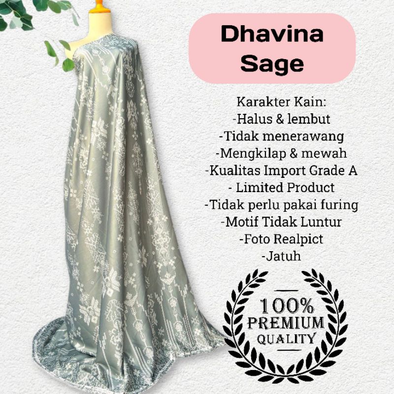 Jual Kain Silk Premium Motif Dhavina mewah elegan untuk couple sarimbit ...