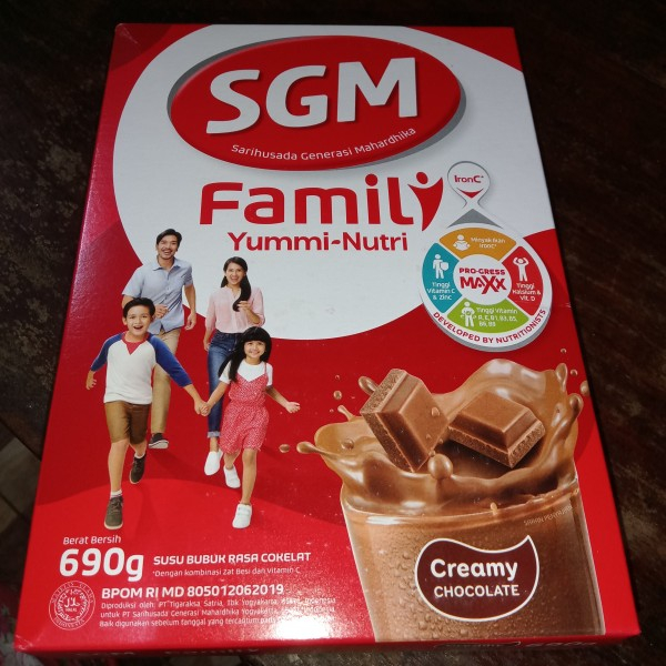 Jual SGM Family Yummi Nutri Creamy Chocolate Susu Keluarga 690gr ...