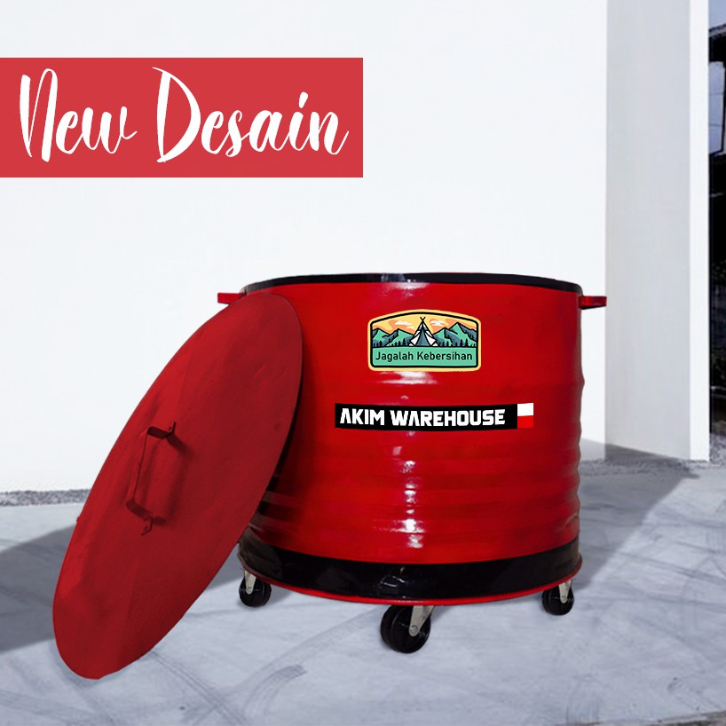 Jual Tempat Pembakaran Sampah 110 Liter Besar Plus Roda Kaki | Shopee ...