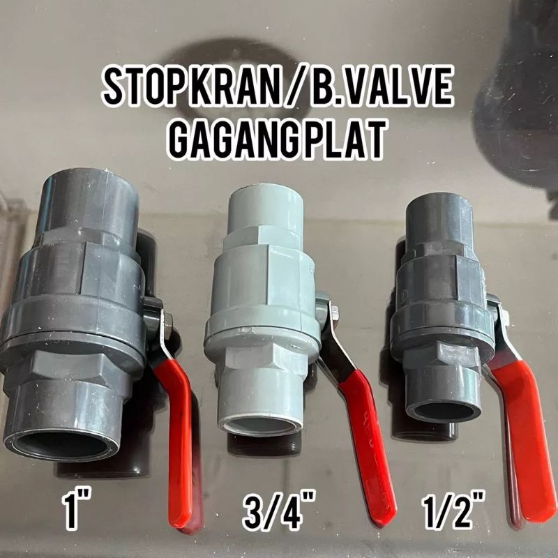 Jual BALL VALVE PVC 1/2" 3/4" 1" BALL VALVE STOP KRAN DALAM STAINLESS | Shopee Indonesia