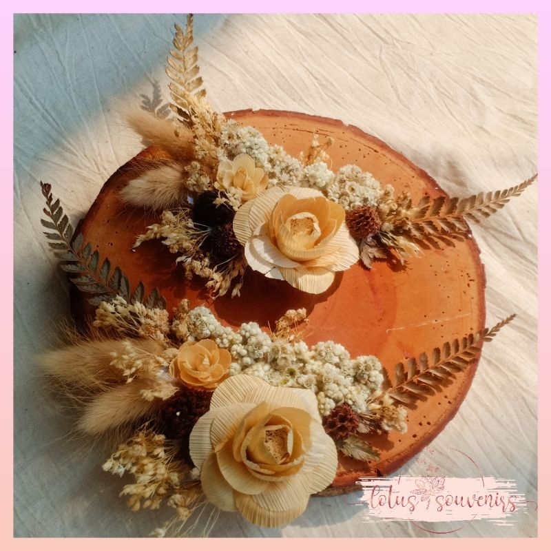 Jual Bunga kering dried flower sudut siku hantaran seserahan rustic ...