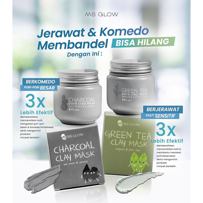 Jual MS GLOW CLAY MASK | Shopee Indonesia