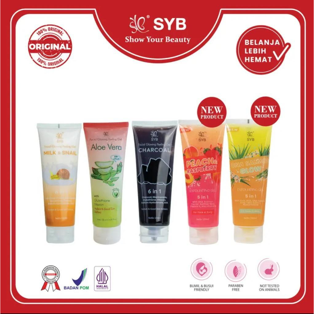 Jual SYB facial Glowing Peeling BPOM 130 ml | Shopee Indonesia