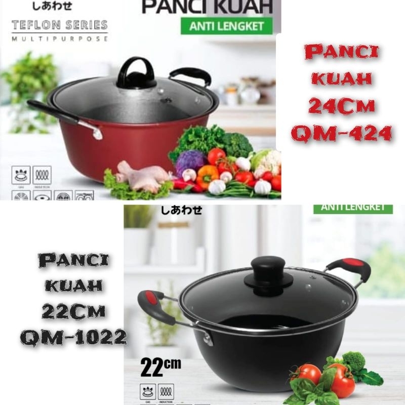 Jual PANCI KUAH SAYUR GSF WAJAN ANTI LENGKET Kuah Enamel Serbaguna 22CM ...