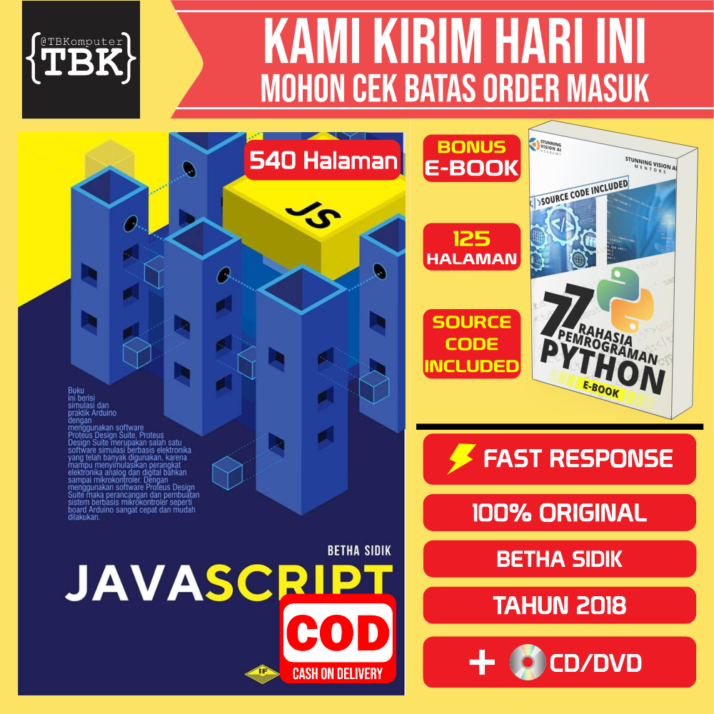Jual BUKU PEMROGRAMAN JAVASCRIPT UNTUK APLIKASI WEB BETHA SIDIK | Shopee Indonesia