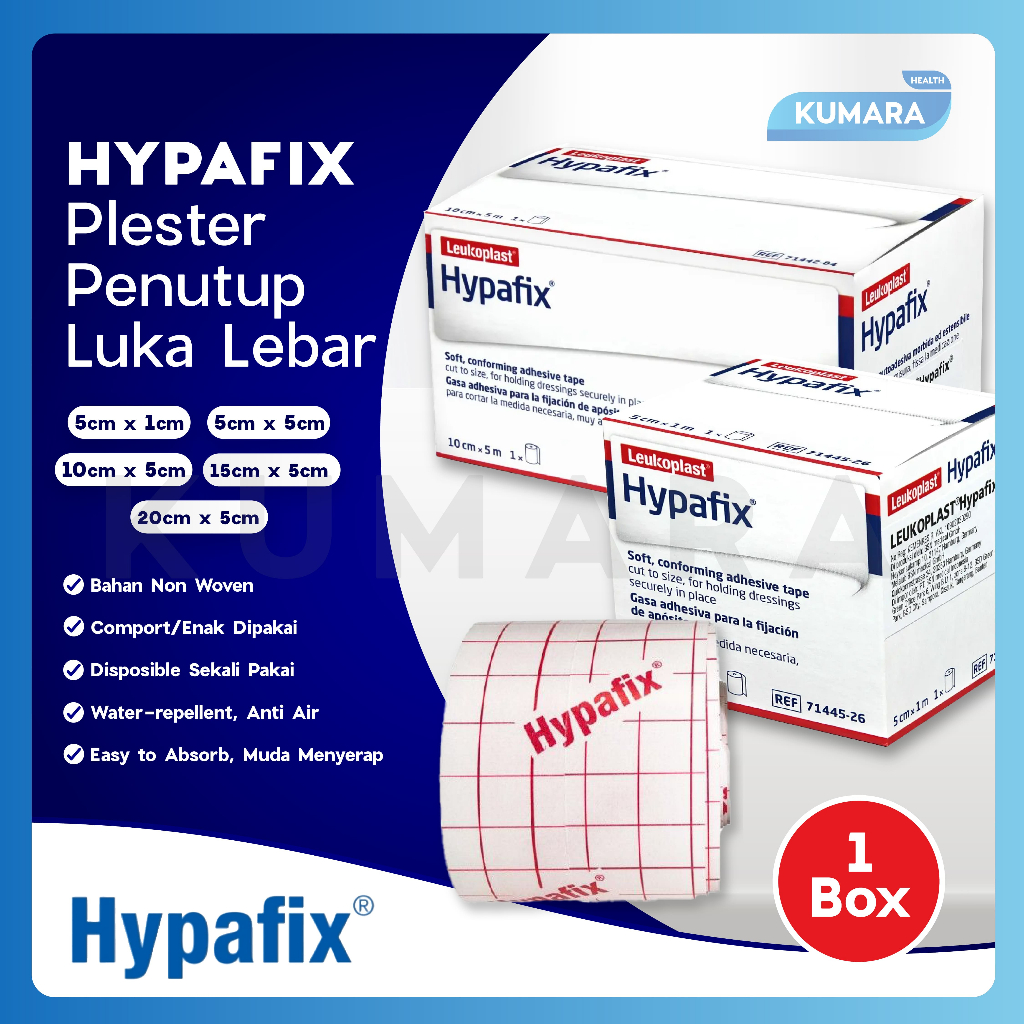 Jual LEUKOPLAST - Hypafix 5cm x 1m Plester Putih Penutup Luka / Non Woven Plaster | Shopee Indonesia