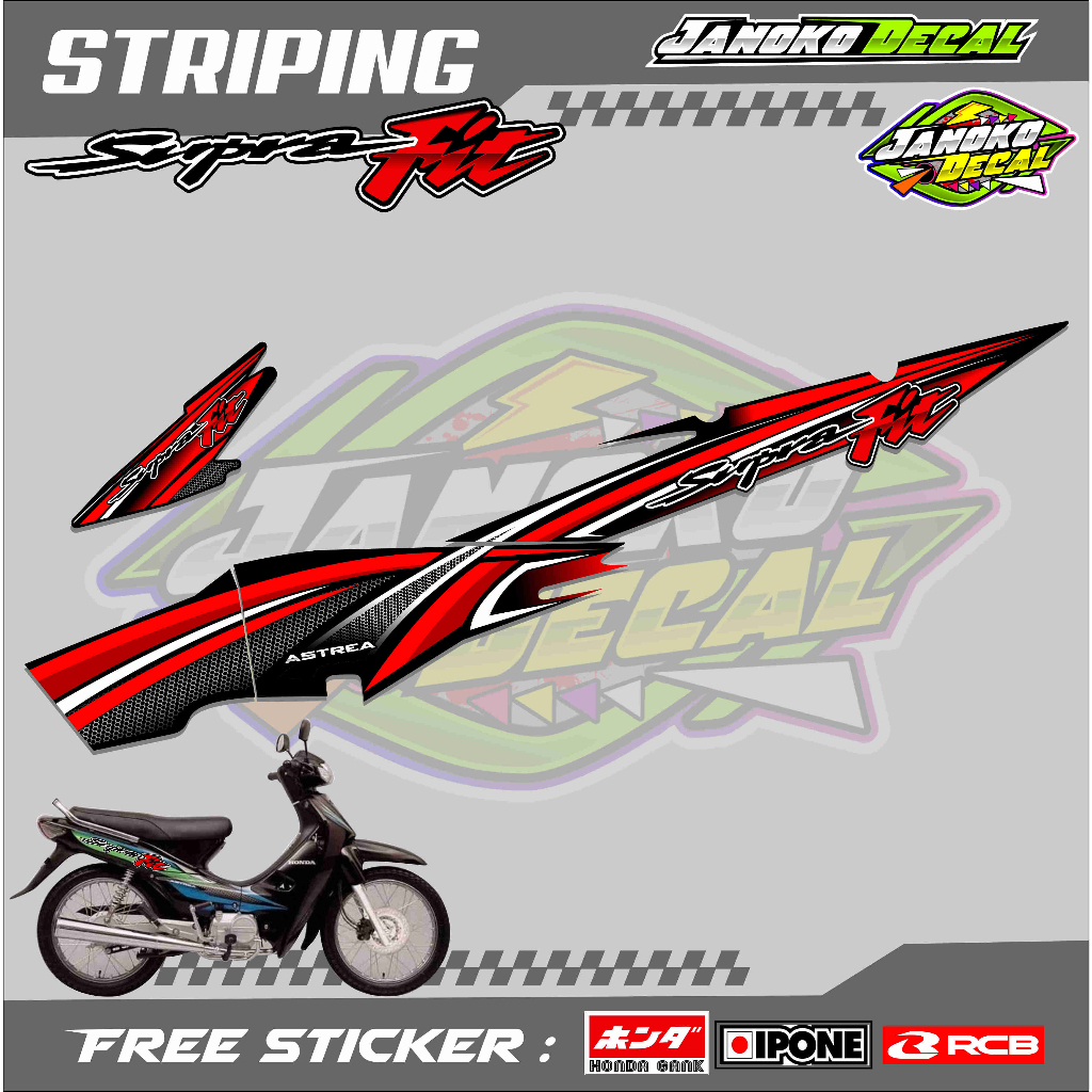 Jual STRIPING VARIASI MOTOR SUPRA FIT / STICKER LIST VARIASI HONDA ...