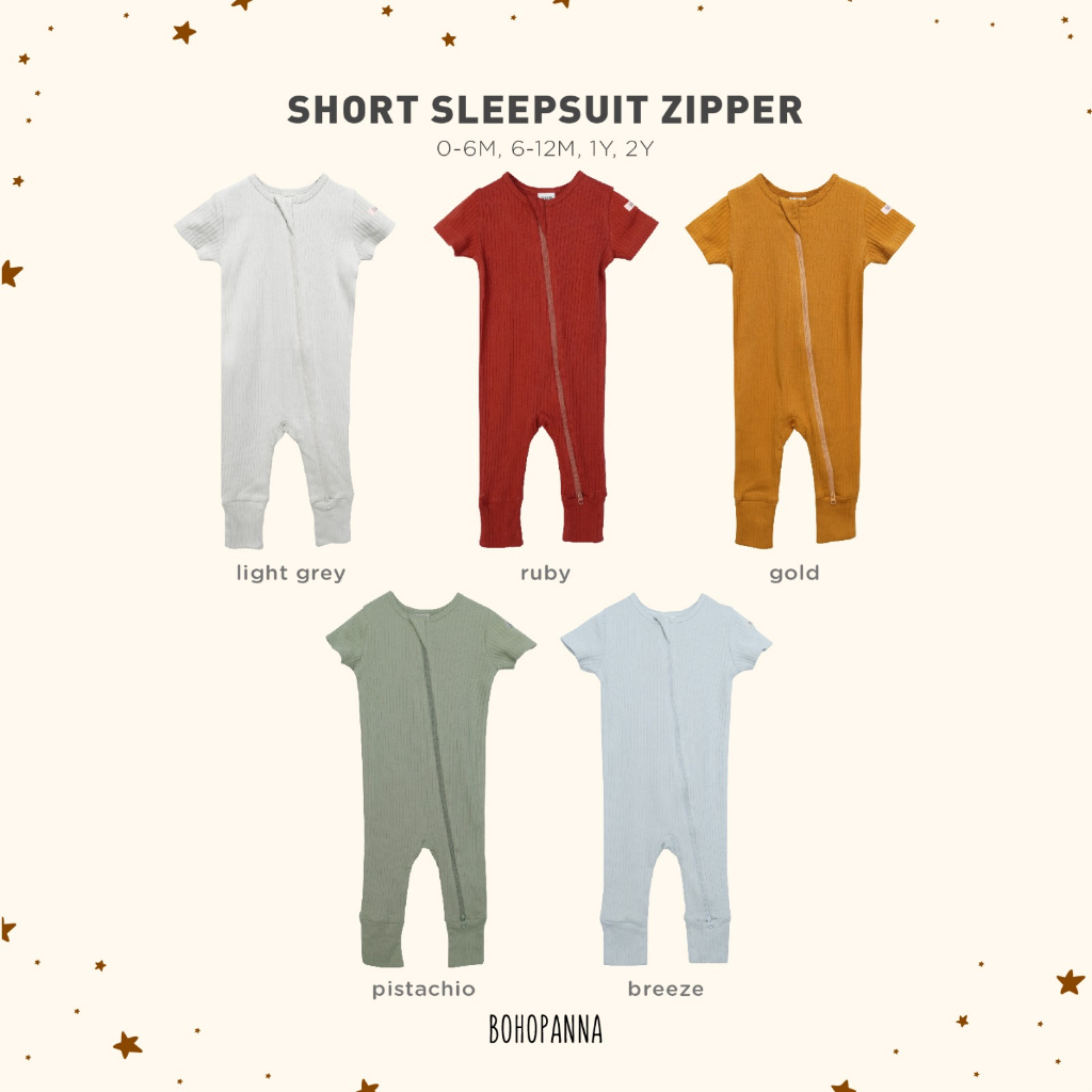 Jual BOHOPANNA - SHORT SLEEPSUIT ZIPPER - Baju Tidur Anak | Shopee ...