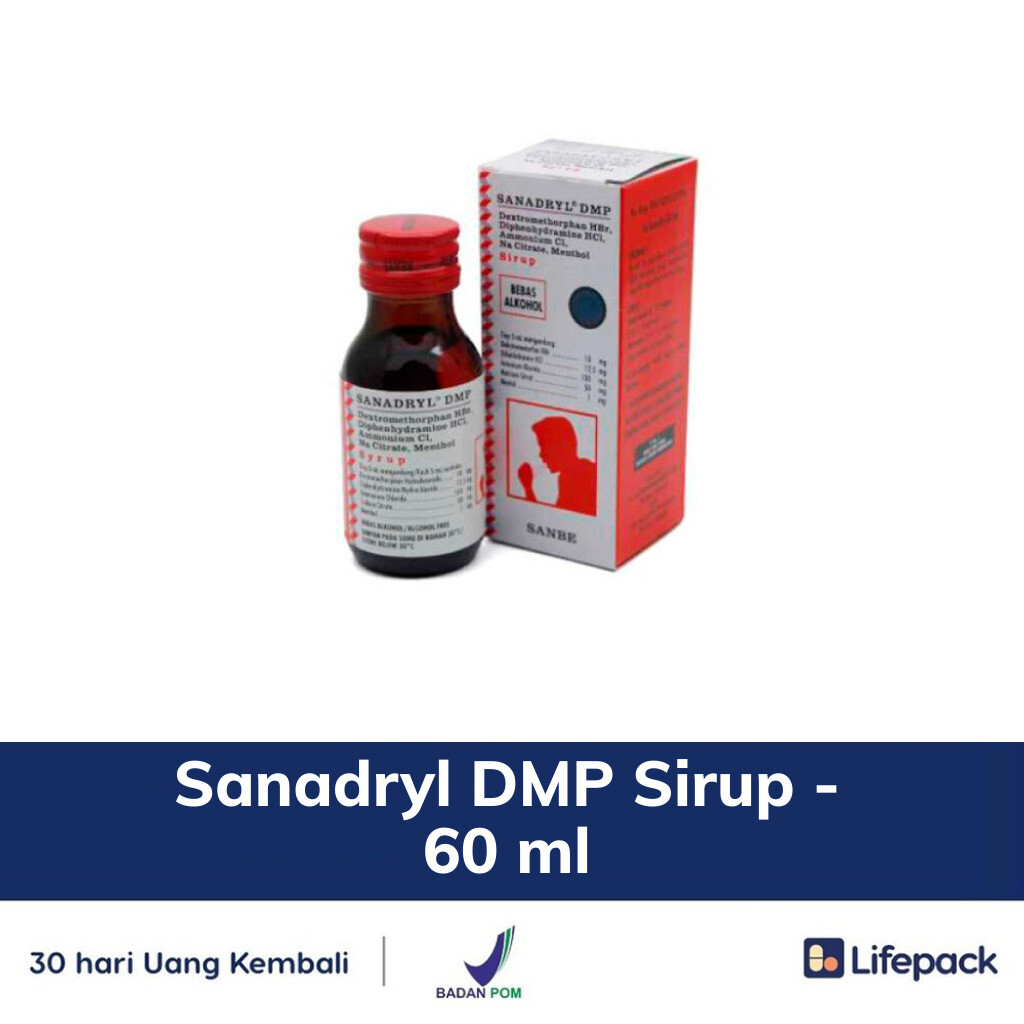 Jual Sanadryl DMP Sirup - 60 ml - LIFEPACK | Shopee Indonesia