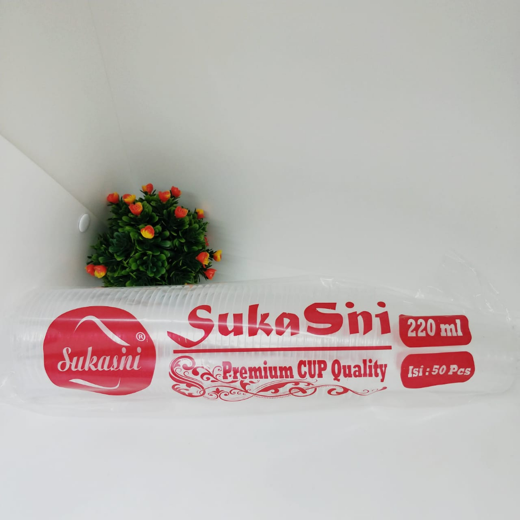 Jual Gelas plastik cup Aqua suka sni isi 50pcs / gelas kopi /gelas cup ...