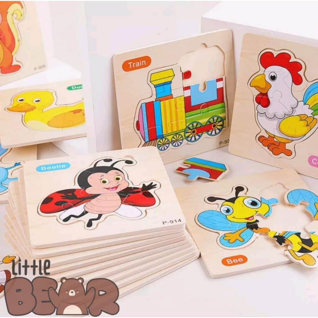 Jual MAINAN EDUKASI ANAK PUZZLE KAYU 2D / WOODEN MINI PUZZLE | Shopee ...