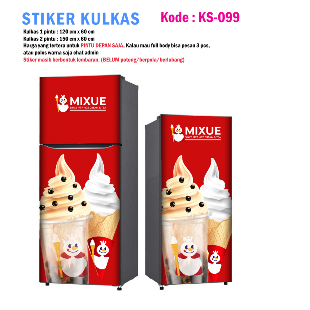 Jual Stiker Kulkas 1 Pintu dan Sticker Kulkas 2 pintu Ice Cream | Shopee Indonesia