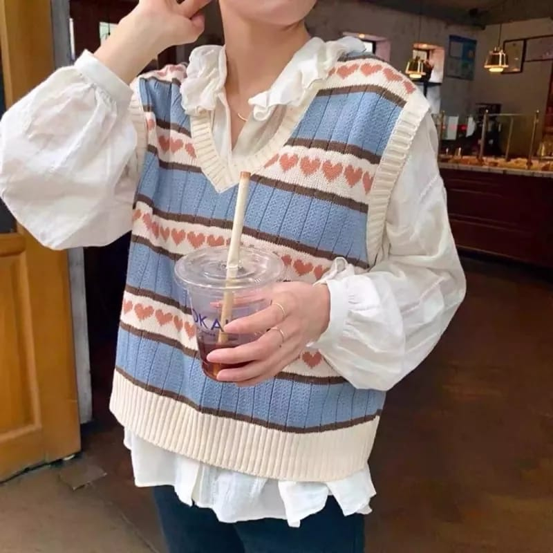 Jual Queenbags89 baju outfit cewek baju atasan wanita baju Rajut Vest ...