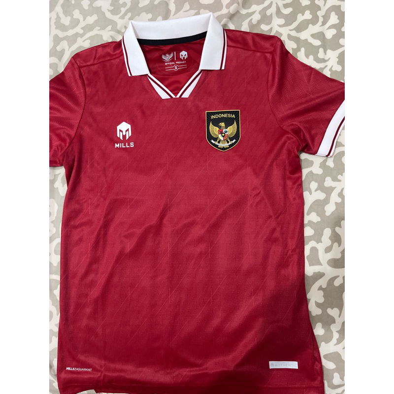 Jual Jersey Mills Timnas Indonesia Player Issue Original Red | Shopee ...