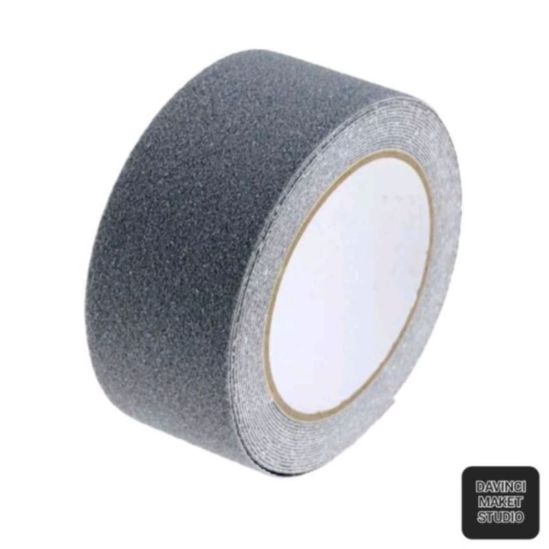 Jual Lakban Kecil Aspal Sticker Hitam Abu 5cm x 500cm Tekstur Kasar ...