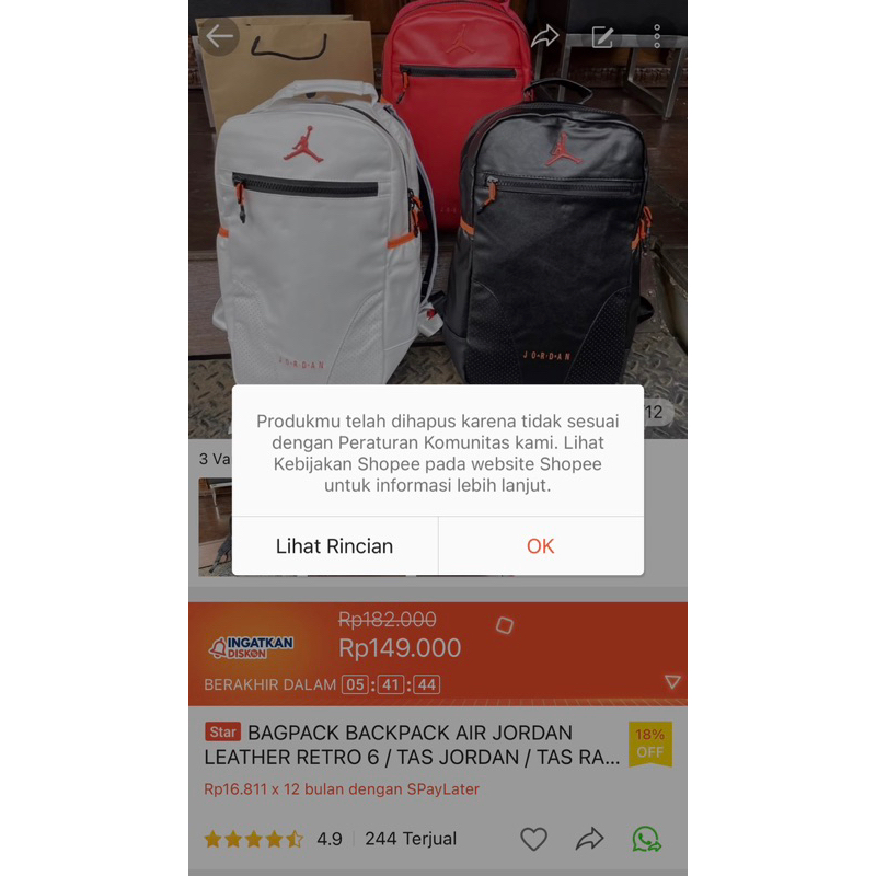 Jual RANSEL JORDAN KULIT RETRO 6 / BACKPACK BAGPACK LEATHER JORDAN ...