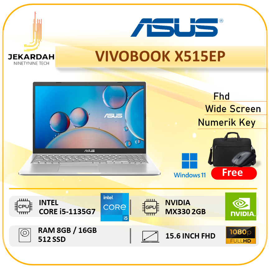 Jual Asus Vivobook X515EP MX330 2GB i5 1135G7 16gb 512 ssd 15.6 Full Hd ...