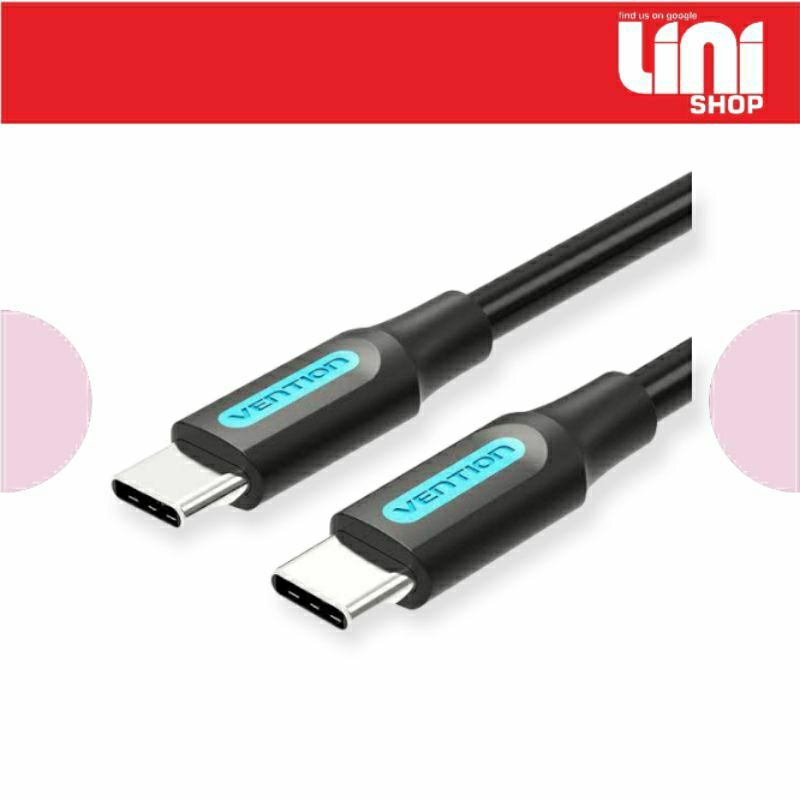 Jual Vention Kabel Data Type C to Type C Fast Charging 5A USB C Android ...