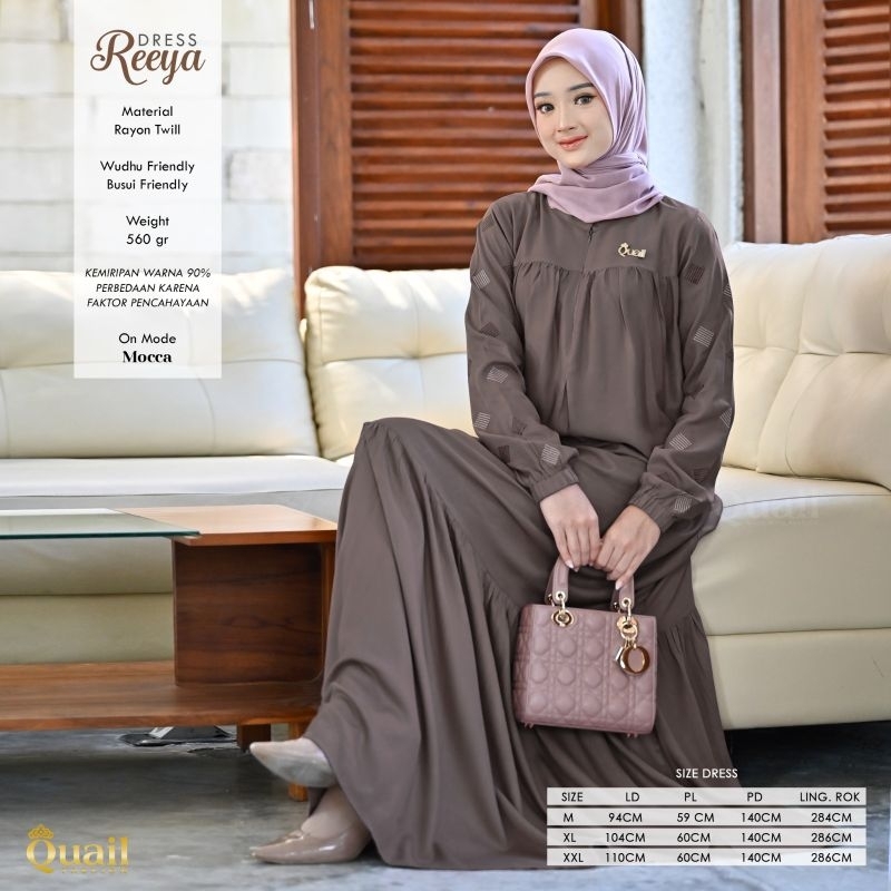 Jual Reeya Dress Original Quail Hijab | Shopee Indonesia