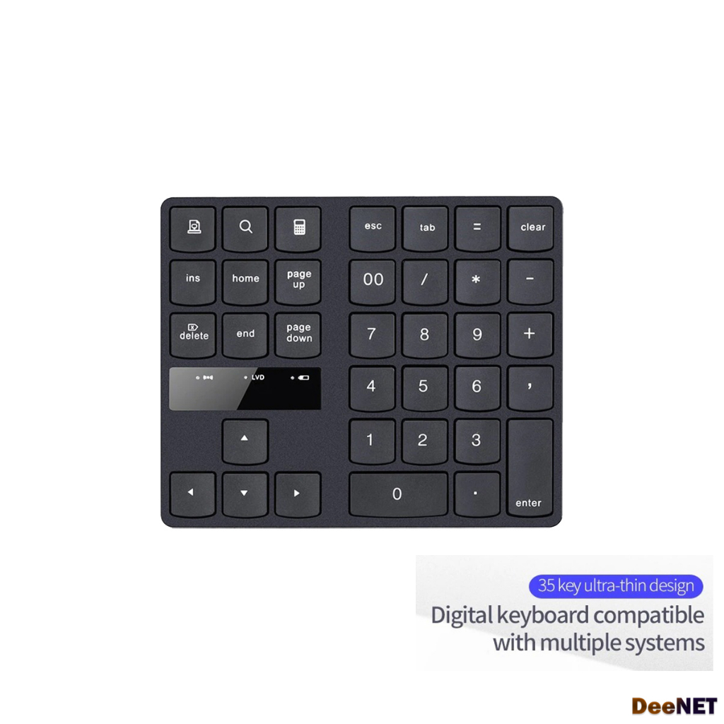 Jual Keypad Numeric Multimedia Wireless 2.4GHz 35 Buttons - R57 - Black ...