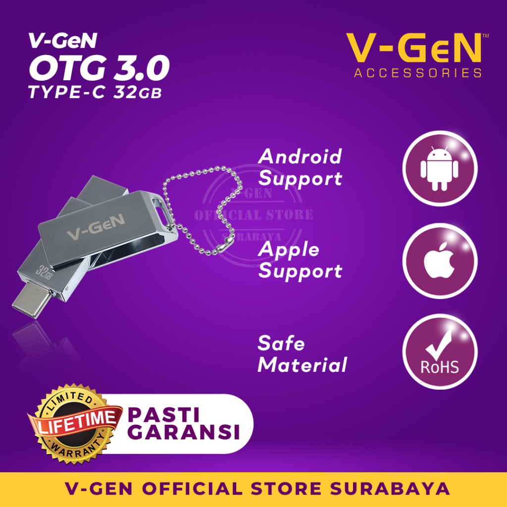 Jual OTG USB Type C Flashdisk V-GeN 32GB Flashdrive Flash Disk USB 3.0 ...