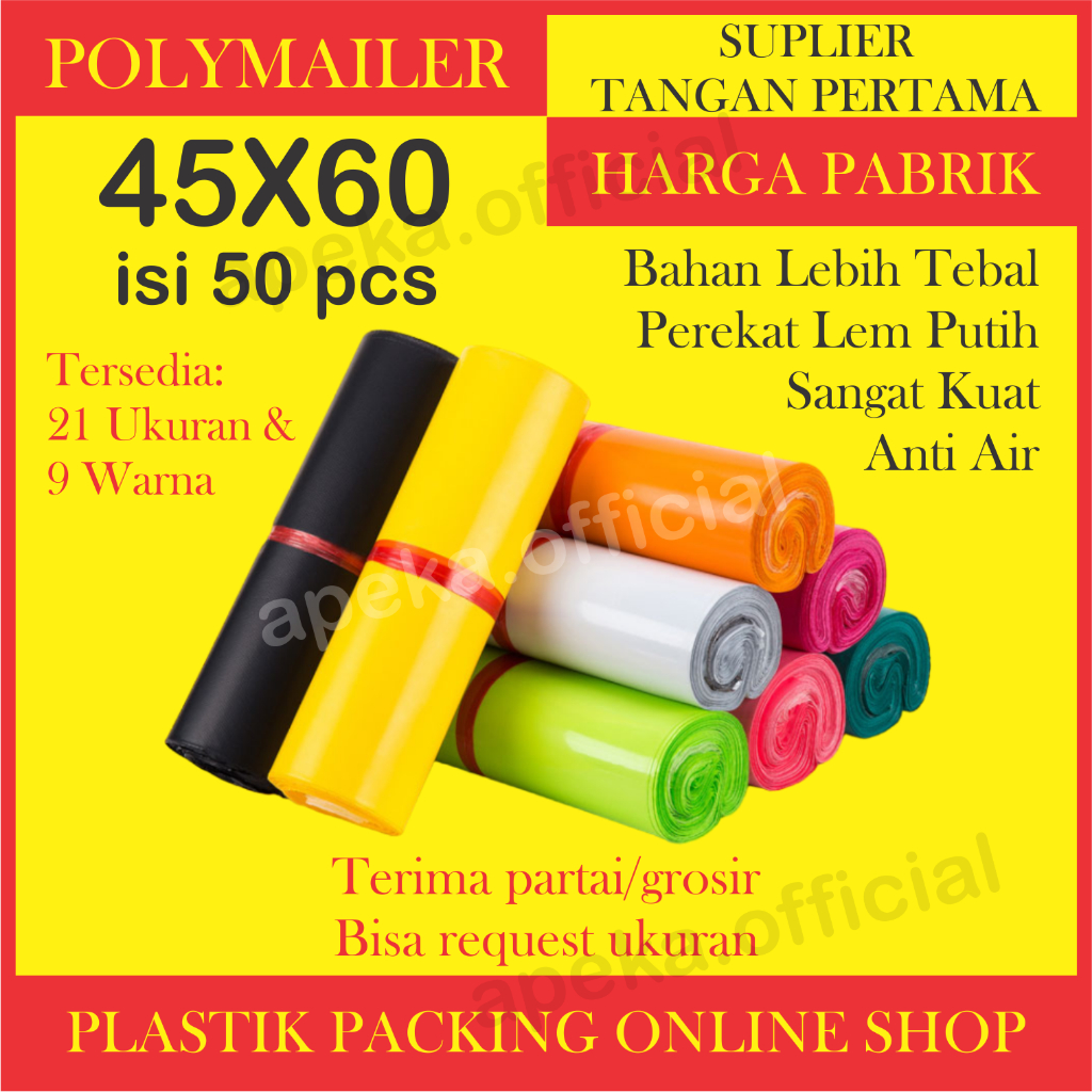 Jual Plastik Packing Polymailer 45X60 Polymer Polimer Packingan Online ...