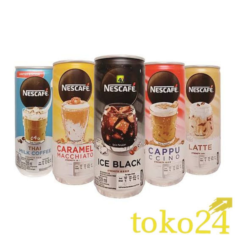 Jual Nescafe Ice Black, Cappuccino, Caramel Machiato, Latte 220 ml ...