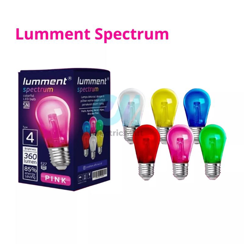 Jual Lampu Bohlam LED / Lampu Dekorasi Cafe Lumment Spectrum 6 COLOUR ...
