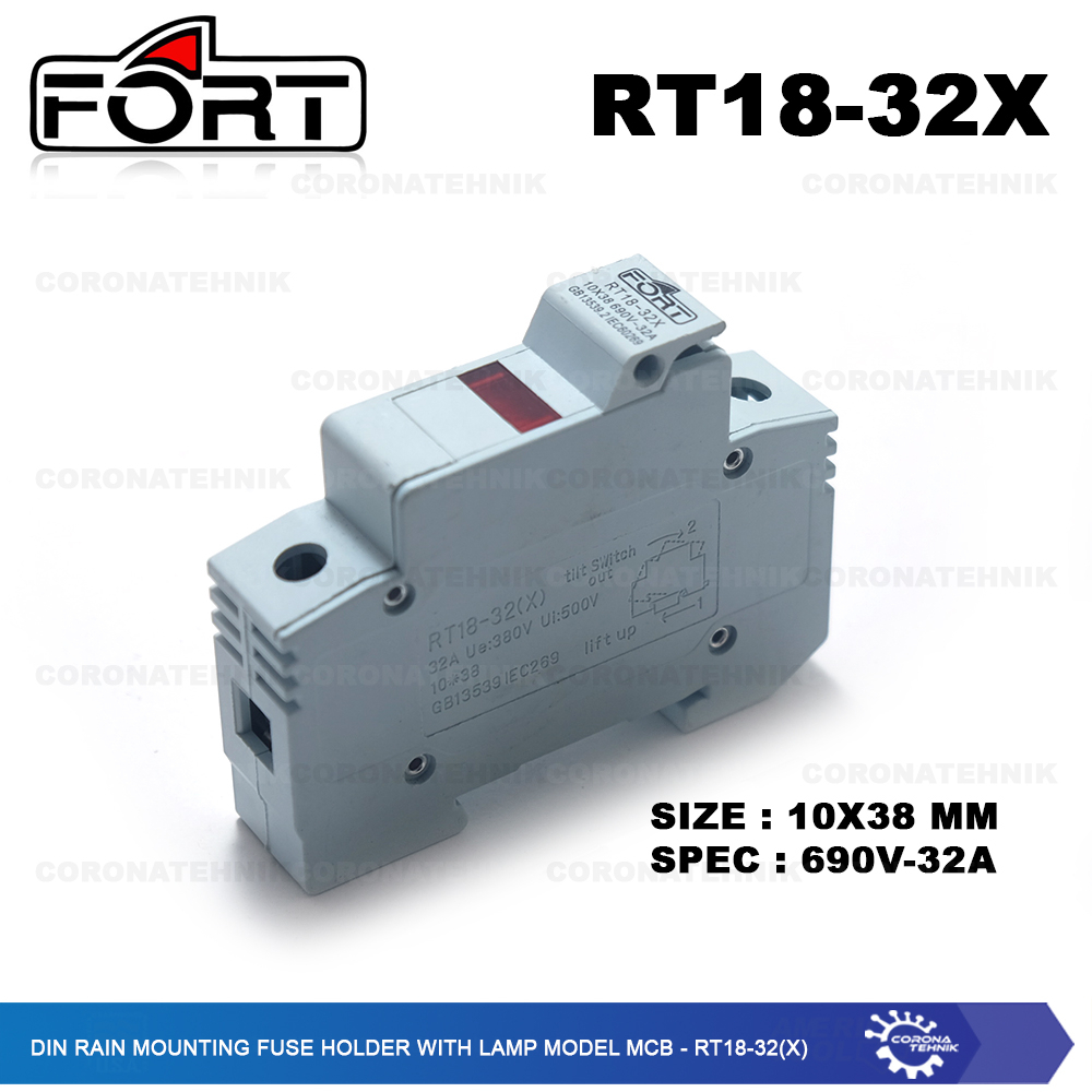 Jual RT18-32(X) - Din Rain Mounting Fuse Holder with Lamp Model MCB | Shopee Indonesia