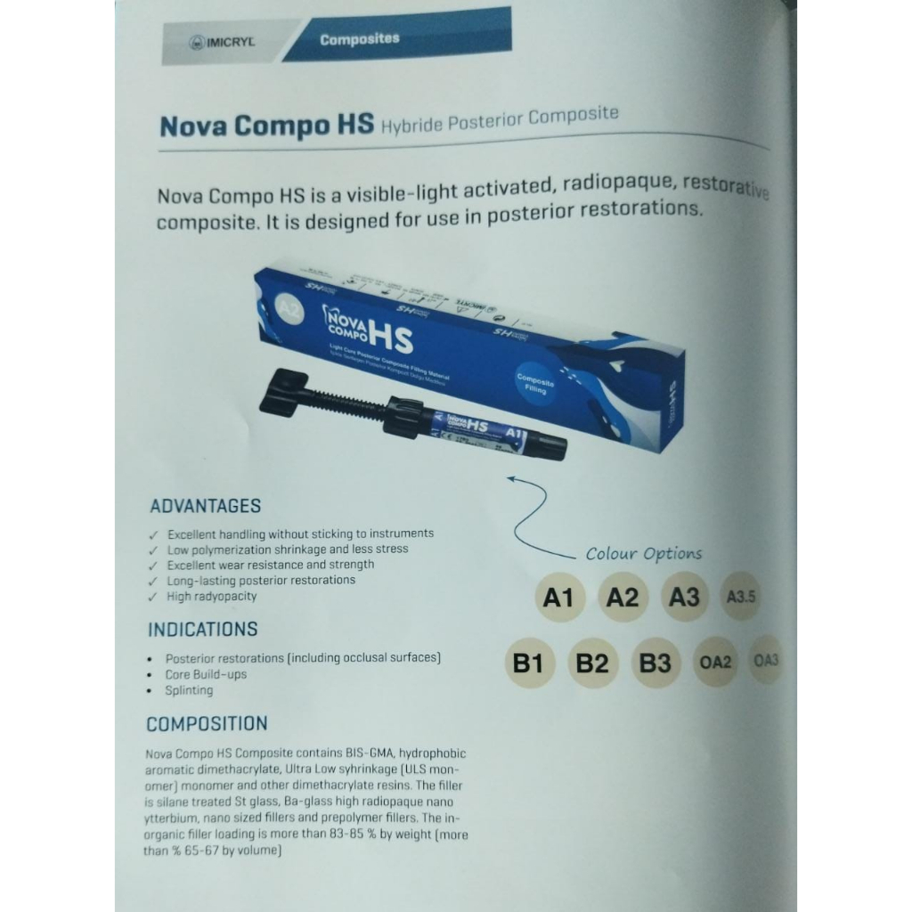 Jual NOVA COMPO HS/POSTERIOR COMPOSITE 4GR | Shopee Indonesia