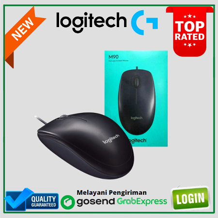 Jual Logitech M90 full size corded mouse M 90 ORIGINAL | Shopee Indonesia