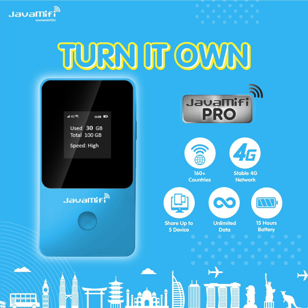 Jual JavaMifi PRO Global Travel Wifi Unlimited 200+ Countries ...