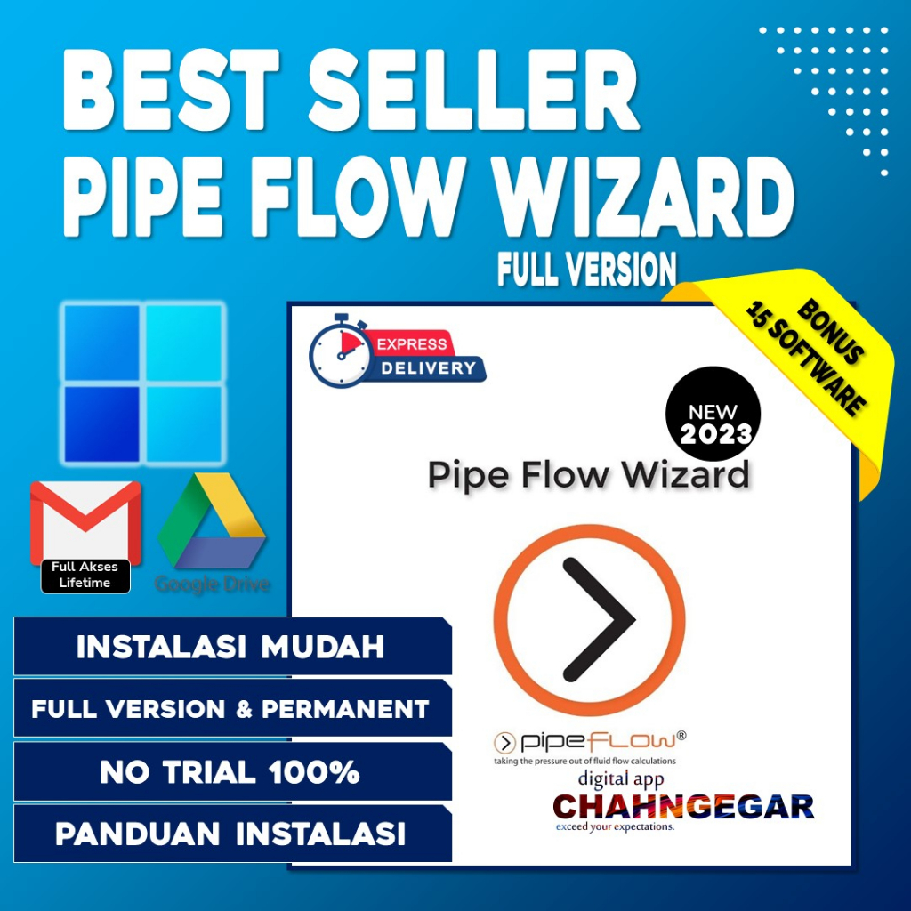 Jual Software Pipe Flow Wizard 2020 Full Lisensi Lifetime Program untuk menghitung laju aliran ...