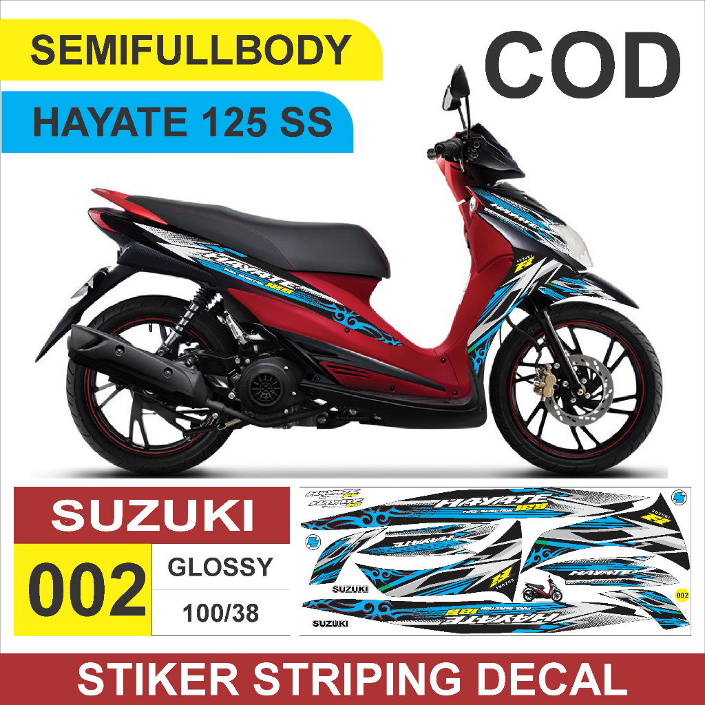 Jual striping variasi Suzuki Hayate 125 /stiker decal motor Suzuki ...