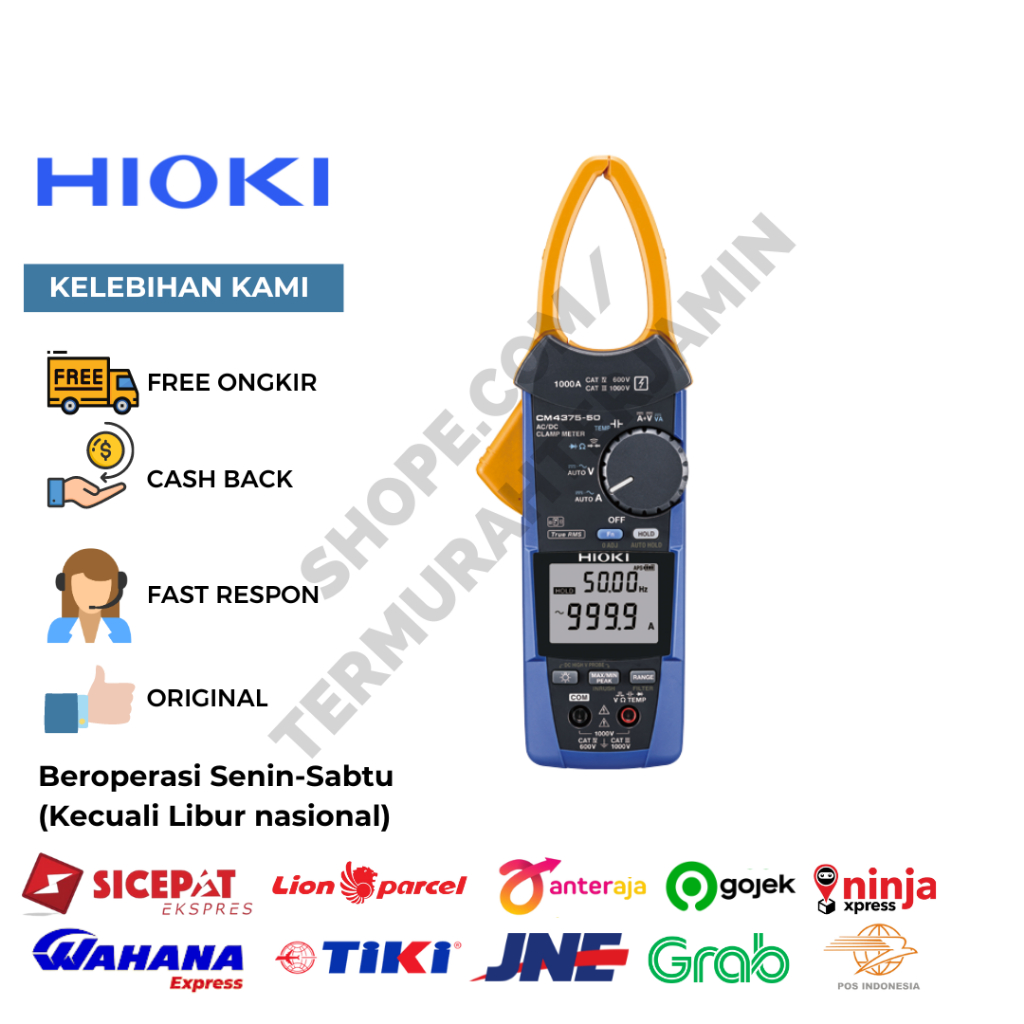 Jual HIOKI CM4375-50 AC/DC CLAMP METER TRUE RMS 1000 A AC/DC | Shopee Indonesia
