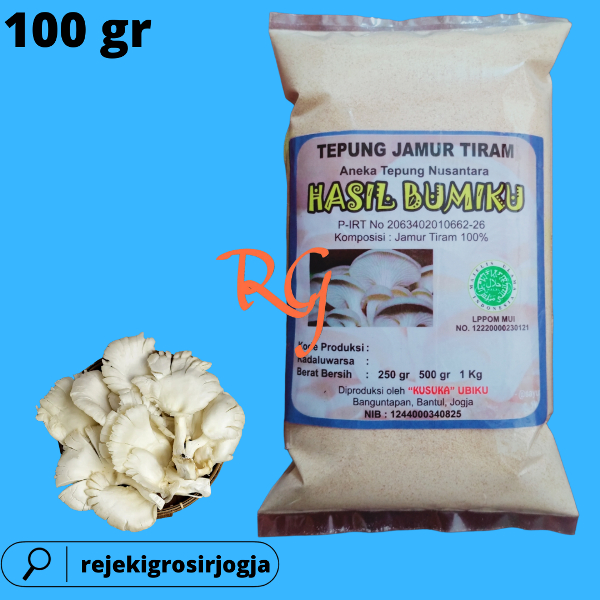 Jual Tepung Jamur Tiram Organik kemasan 100 gram/Tepung Jamur Tiram ...
