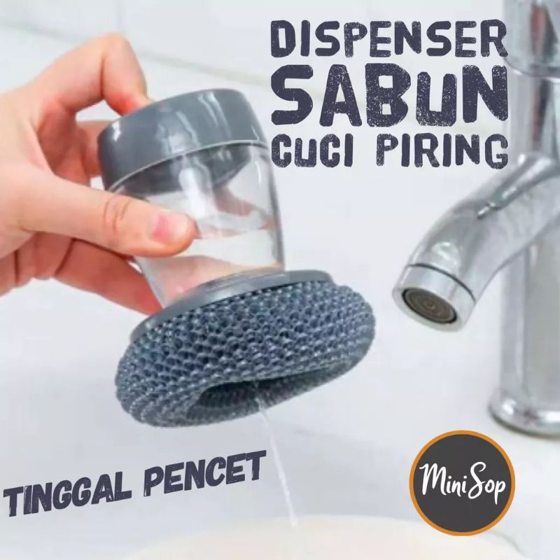 Jual Sikat Sabut Kawat Dengan Dispenser Tabung Sabun Cuci Piring /Sikat ...