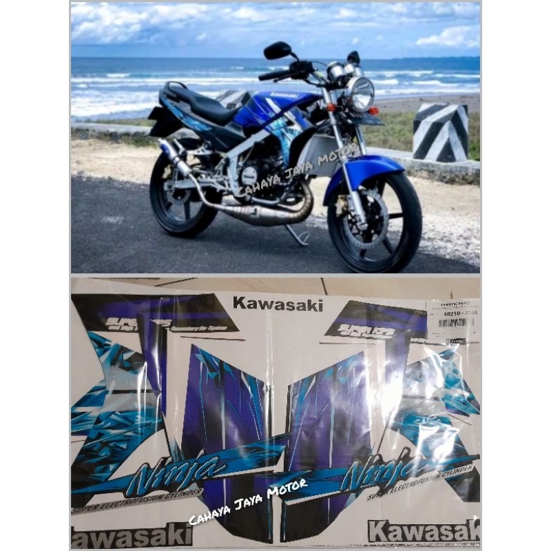 Jual Stiker Lis Striping Asli Kawasaki Ninja R/M Biru 2008/2009 Biru ...