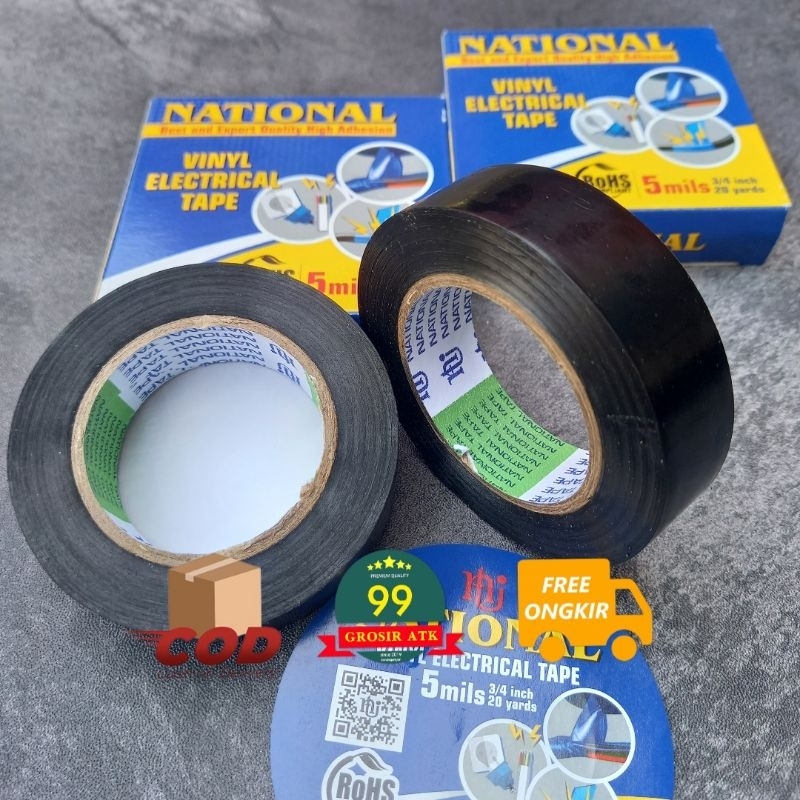 Jual NATIONAL isolasi-VINYL ELECTRICAL TAPE/isolasi listrik/perekat ...
