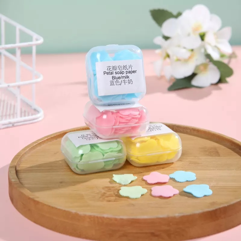 Jual Sabun Kertas Mini Motif Bunga - Paper Hand Soap For Travelling ...